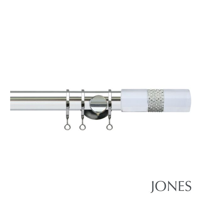 Lunar 28mm Chrome Pole Set with Tiffany Finials - Passover Brackets ...